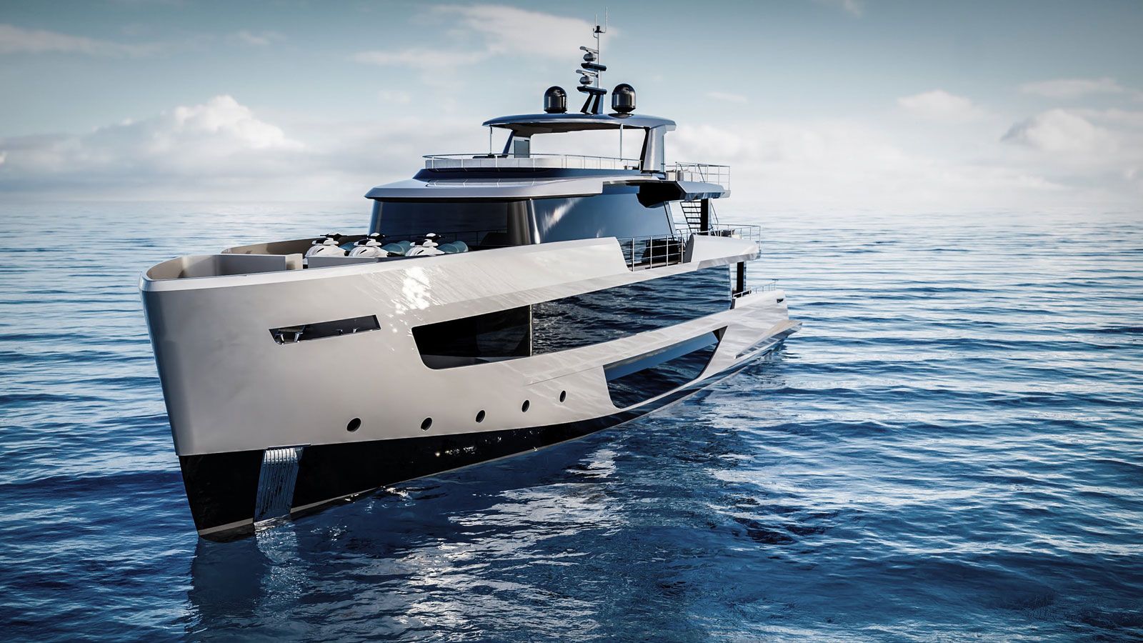 Alpha Custom Yachts debuts Spritz 140 tri-deck concept